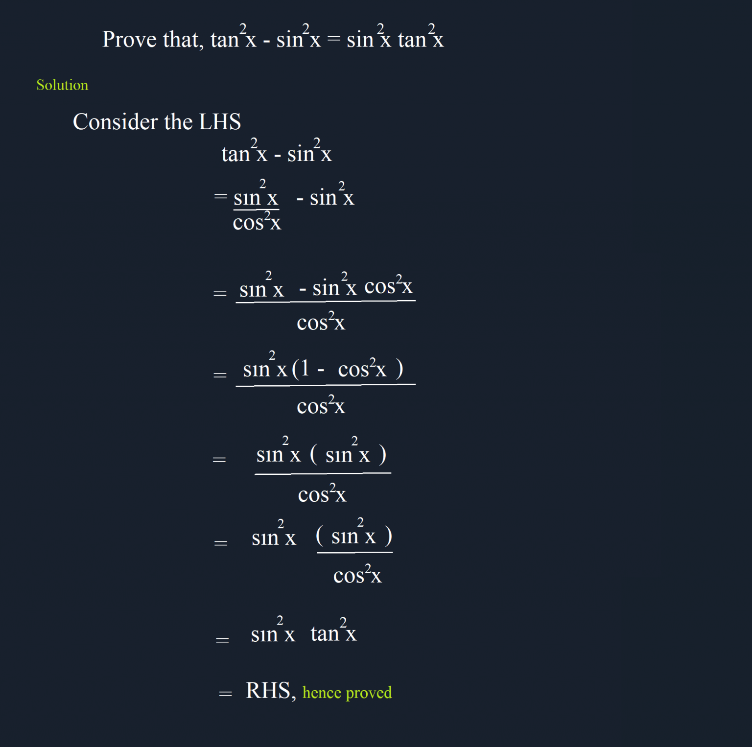 Trigonometric Identities -Practice Problems-Solution to Question No 2 ...