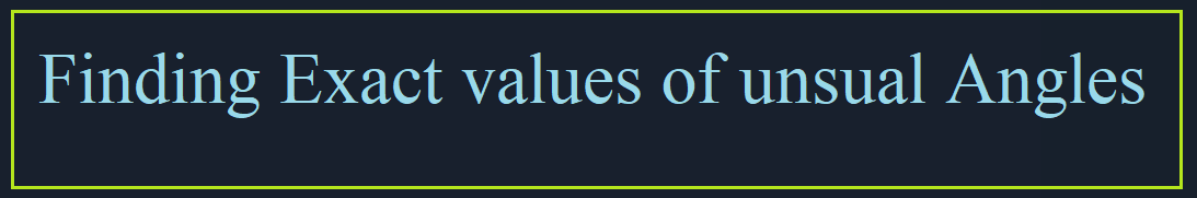 How to find the value of cos 72 degrees – International Math Education