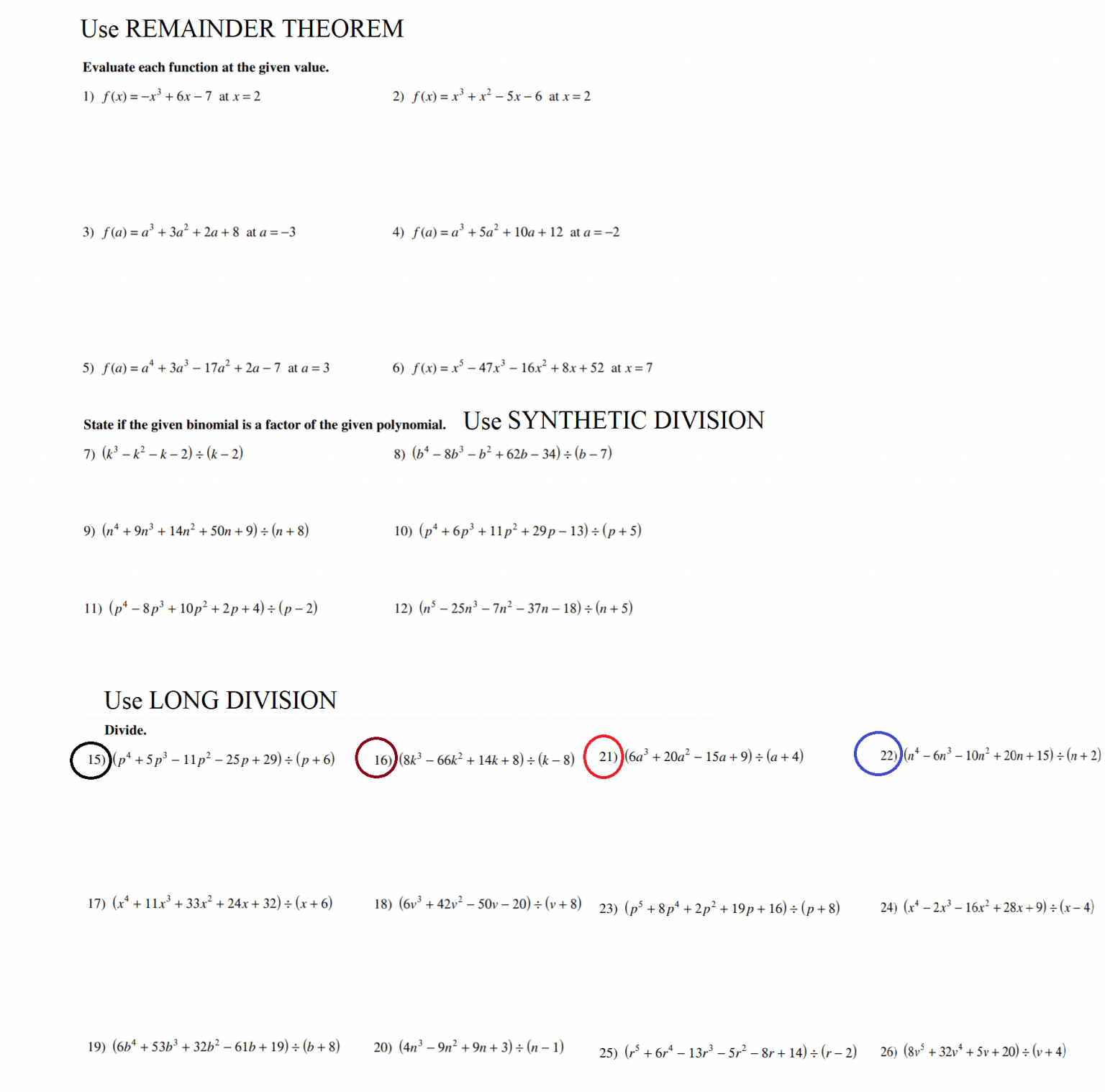 Polynomial functions-review – International Math Education